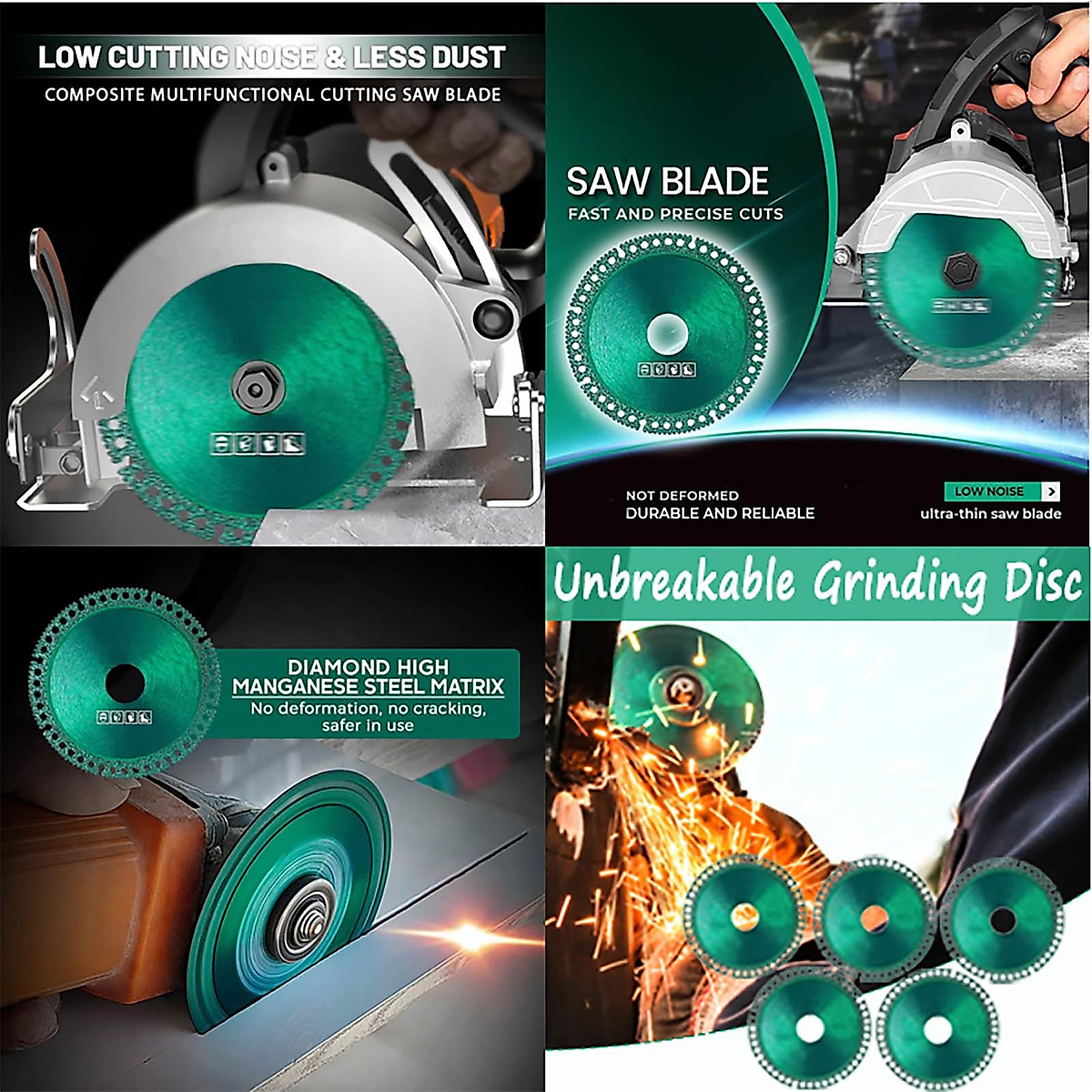 Indestructible Disc for Grinder, Indestructible Disc 2.0 - Cut Everything in Seconds Composite Multifunctional Cutting Saw Blade 4 Inch Ultra-Thin Cutting Blade for Angle Grinder (1 Piece)