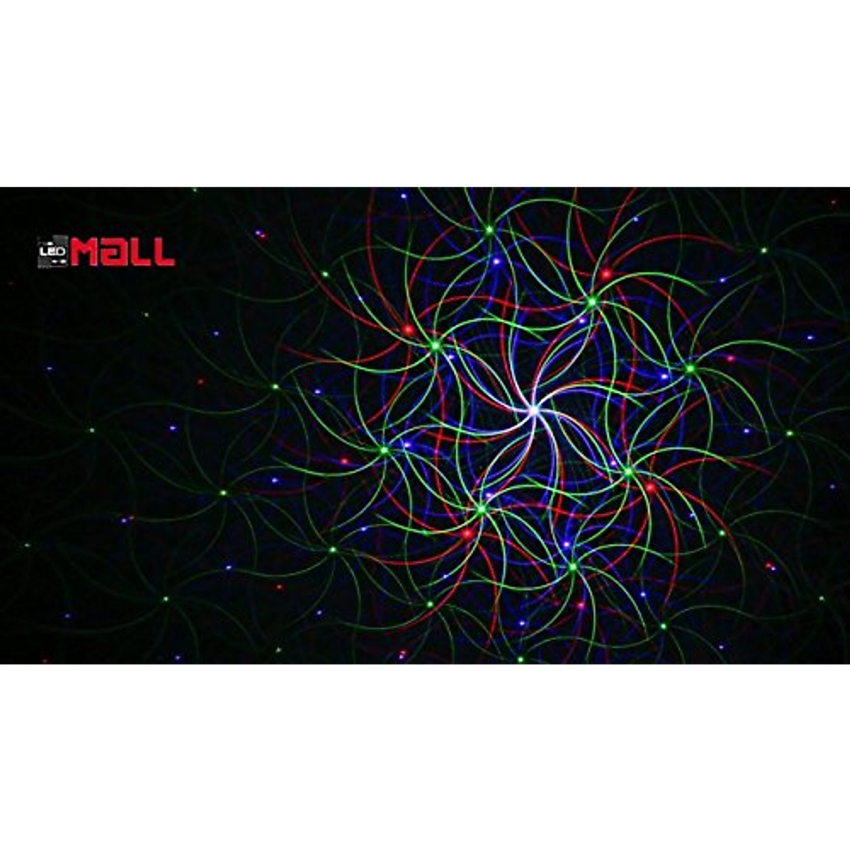 LedMall Motion 8 Patterns in 1 Red, Green, and Blue Outdoor Christmas Laser Lights Projector with remote control and Security Lock