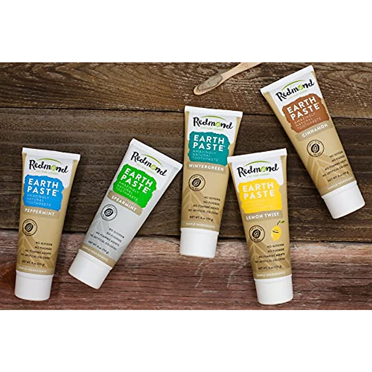 REDMOND - Earthpaste All Natural Non-Fluoride Vegan Organic Non GMO Real Ingredients Toothpaste, Lemon Twist, 4 Ounce, (3 Pack)