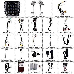 LinksWell Gen IV 12.1 Inch Car Stereo for Chevrolet Silverado and Sierra 2014 to 2019 T Style Android Radio Replacement Head Unit Multimedia Player Touchscreen GPS Navigation Bluetooth