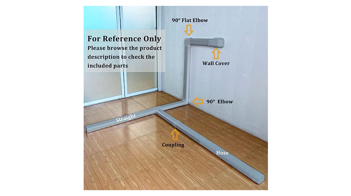 LyPrem Grey 16.5Ft Mini Split Line Set Cover - Durable PVC Kit