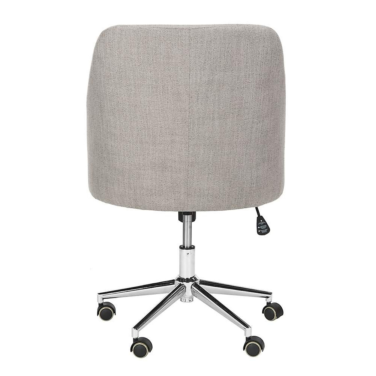 Safavieh Home Adrienne Grey Linen and Chrome Leg Tufted Swivel Office Chair