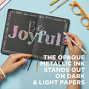 SAKURA Gelly Roll Metallic Gel Pens - Pens for Scrapbook, Journals, or Drawing - Colored Metallic Ink - Medium Line - 10 Pack