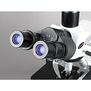 AmScope T690C-8M Digital Trinocular Compound Microscope, 40X-2500X Magnification, WH10x and WH25x Super-Widefield Eyepieces, Infinity Objectives, Brightfield, Kohler Condenser, Double-Layer Mechanical Stage, Includes 8MP Camera with Reduction Lens and Sof