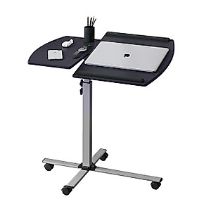 Techni Mobili Rolling Adjustable Laptop Cart, Graphite