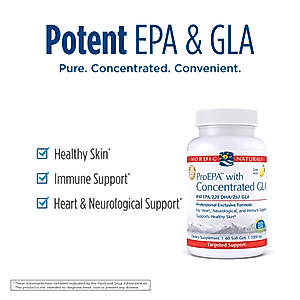 Nordic Naturals ProEPA with Concentrated GLA, Lemon - 60 Soft Gels - 1217 mg Omega-3 + 257 mg GLA - Heart, Neurological & Immune Support, Healthy Skin - Non-GMO - 30 Servings