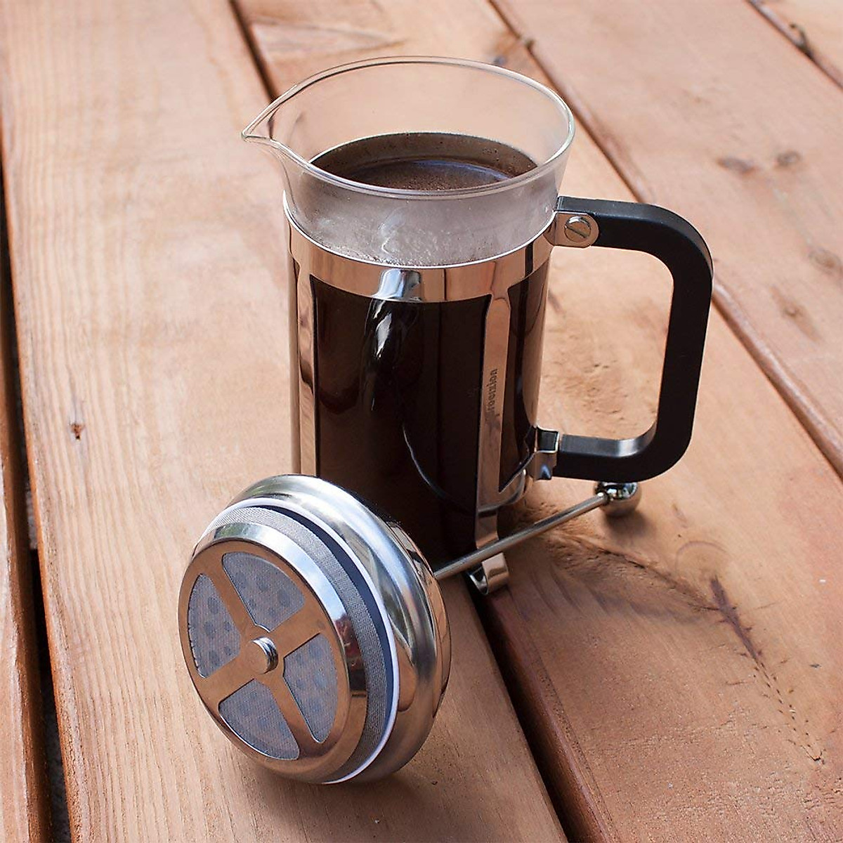 2.6" French Coffee Press Replacement Filter Screen - 4 Pcs Universal 3-Cup (350ml) 304 Stainless Steel Mesh for Bodum French Press Coffee Makers