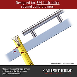 Cabinet Hero Drip Ramp - Slip-On Cabinet Edge Protector, Max Water and High Moisture Protection, Prevents Water Damage, Discoloration, Chipping and Peeling – 3/4" Thick, 18" Length, Clear – Pack of 2
