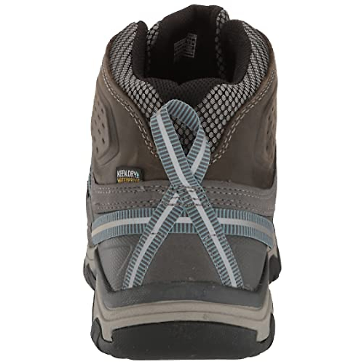 KEEN Women's Targhee 3 Mid Height Waterproof Hiking Boots, Magnet/Atlantic Blue, 9.5