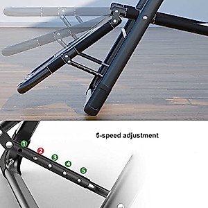 ABaippj Leisure Lazy Recliner for Home Balcony, Portable Adjustable Zero Gravity Chair Folding Reclining Lounge Chair for Backyard Porch Swing Pool and Beach