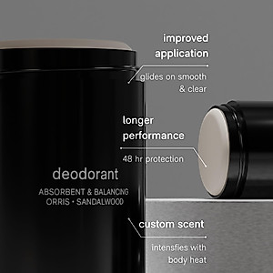 Jack Henry Natural Deodorant - Long Lasting Sandalwood & Pink Pepper - Aluminum Free Deodorant w/ 48-Hour Odor Protection - Creamy Shea Butter & Refreshing Citrus Scent - Deodorant for Men & Women