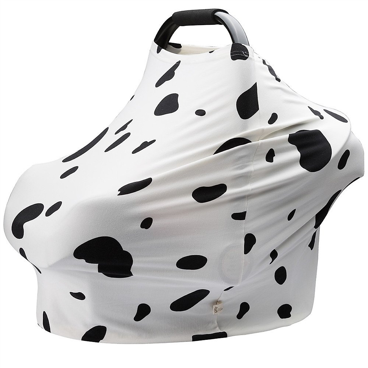 Arnzion Baby Car Seat Covers Cute Spotty Dog Super Soft Stretchy and Breathable Neutral Nursing Covers for Newborn with Storage Bag