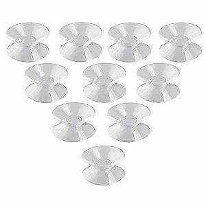 KAIBSEN® [10/20/30/50/100 Pcs] Sucker Pads for Glass - Double Sided Suction Cups，Transparent Plastic Glass Table Top Spacers (Diameter: 2cm 3cm 3.5cm)
