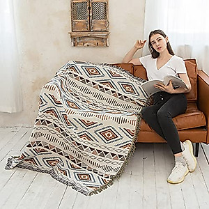 Lqprom Southwest Throw Blankets Aztec Southwest Throws Cover for Couch Chair Sofa Bed Outdoor Beach Travel 51"x63"