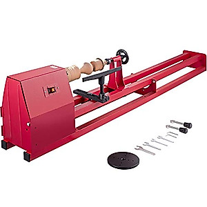 VEVOR Wood Lathe, 14''x40'' Power Lathes, 0.5HP Wood Lathe Machine, 1 Phase Benchtop Lathe, Excelsior Wood Lathe, 810, 1180, 1700, 2480 Rpm Power Wood Lathes with 3 Chisels 2 Wrenches and Accessories