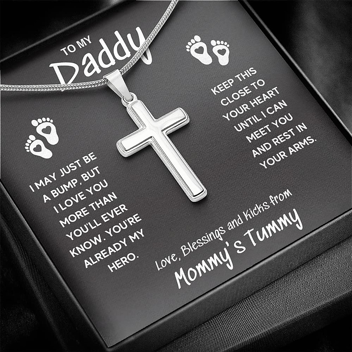 FG Family Gift Mall Pregnancy Announcement For Dad To Be Baby Shower Present To My Daddy New Dad Gifts For Men Baby Announcements Ideas First Time Parents Gifts (Standard Box, Daddy Hero)