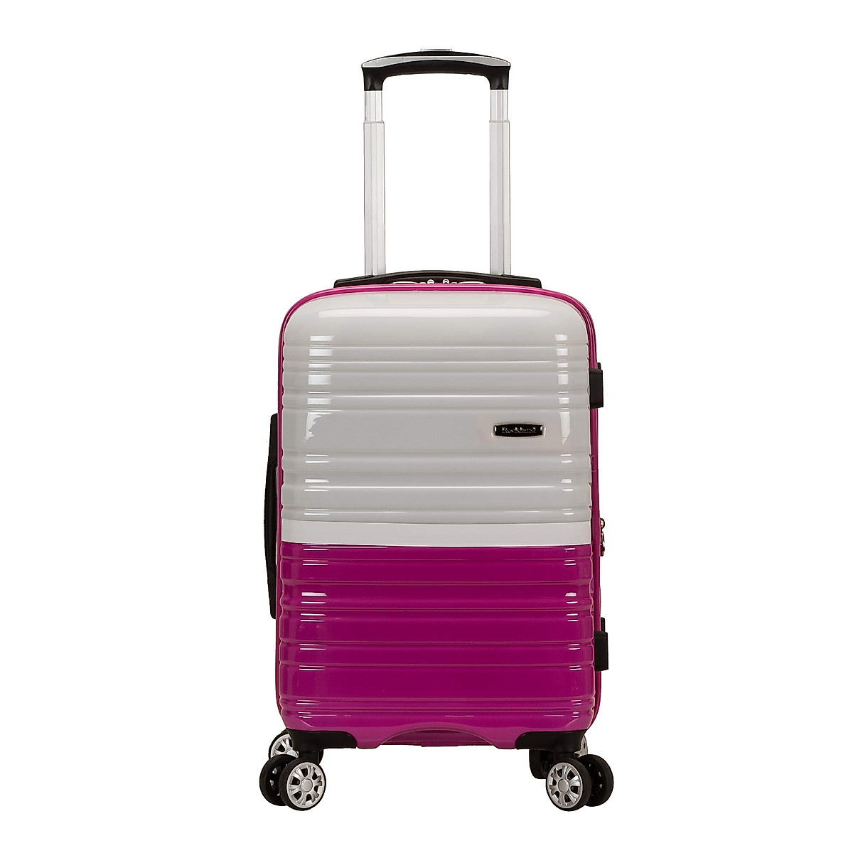 Rockland Melbourne Hardside Expandable Spinner Wheel Luggage, Two Tone White, 2-Piece Set (20/28)