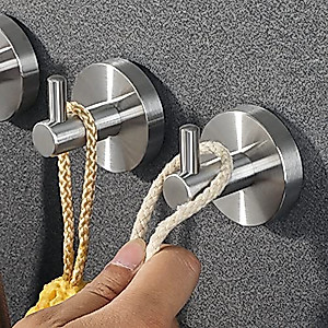 Alise Towel Hook Bathroom Single Robe Hooks Wall Mount Clothes Hook for Bedroom Kitchen Cloakroom Door Back Cabinet,GDL3903LS-4P SUS304 Stainless Steel Brushed Nickel Pack of 4