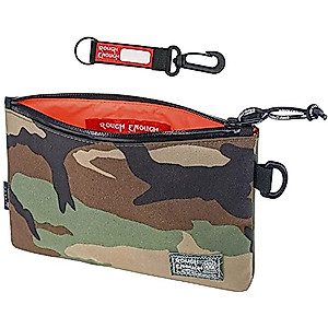 Rough Enough Aesthetic Pencil Case Organizer for Adult with Zipper Cordura Camo