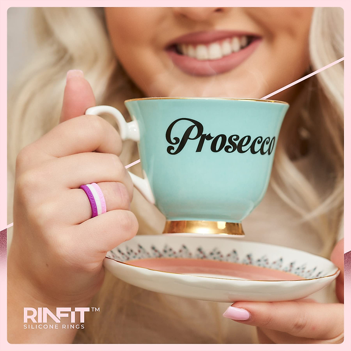 Rinfit Silicone Wedding Rings for Women - Soft, Stackable & Thin Silicone Ring Women - Rubber Wedding Bands Women- U.S. Design Patent Pending - SetI, Size 7