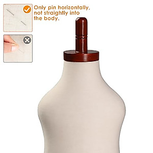 Bonnlo Upgraded Kid Dress Form, 2-3 Years Old, 3-4 Years Old, Toddler Mannequin Torse with Adjustable Rubber Wood Stand for Dress Jewelry Display (0.5-1 Years Old)