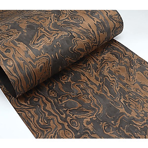 Aibote Technology Art Totem Black Walnut Burl Wood Veneer Sheet(60x250CM) Furniture Restoration Sheets for Loudspeaker Speaker Showcase Cabinets Table Shelves Kitchen Furniture Hotel