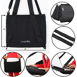 VitaliZEN Laptop Harness Extra Large & Comfortable 2021 Improved Design, Hands-Free Portable, Adjustable, Wearable Desk for up to 17” Laptops, Tablet, Notepad, MacBook, etc