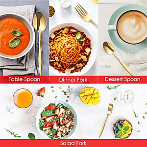 Gold Silverware Set with Organizer, 40-Piece Flatware Set for 8, Stainless Steel Kitchen Utensils Cutlery Set for Home Kitchen Restaurant Hotel,Dishwasher Safe