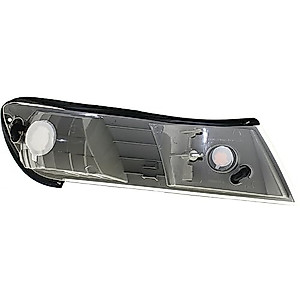 HDOZTOJI 2pcs Headlight Left Right Side Plastic Lens Corner Light Clear & Amber Corner Light Clear Headlight Lens Headlights & Corner Parking Lights Kit YW3Z13008BB 12160151 FO2550124