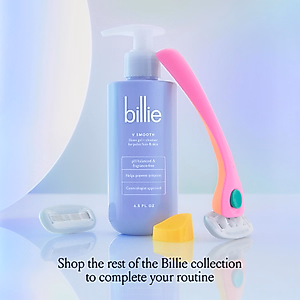 Billie - V Smooth - Shave Gel + Cleanser for Pubic Hair & Skin - pH-Balanced - Fragrance-Free - Gynecologist-Approved - 6.5 oz.
