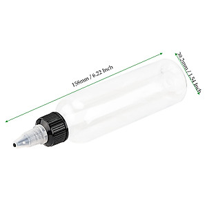 MAHIONG 64 PCS 4 oz Plastic Squeeze Bottles, Round Dispensing Bottles with Twist Top Cap for Crafts, Kitchen, Household, Clear