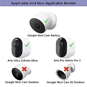 OYOCAM Anti Theft and Anti-Drop Security Chain Compatible with Google Nest Cam (Battery) Noorio B200 Arlo Ultra Pro 4/3 Anti-Theft Cable Protect Function, 2 Pack, Silver (Cam Not Included)
