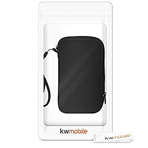 kwmobile Carrying Case Compatible with Nintendo 3DS XL - Neoprene Console Pouch with Zipper - Black