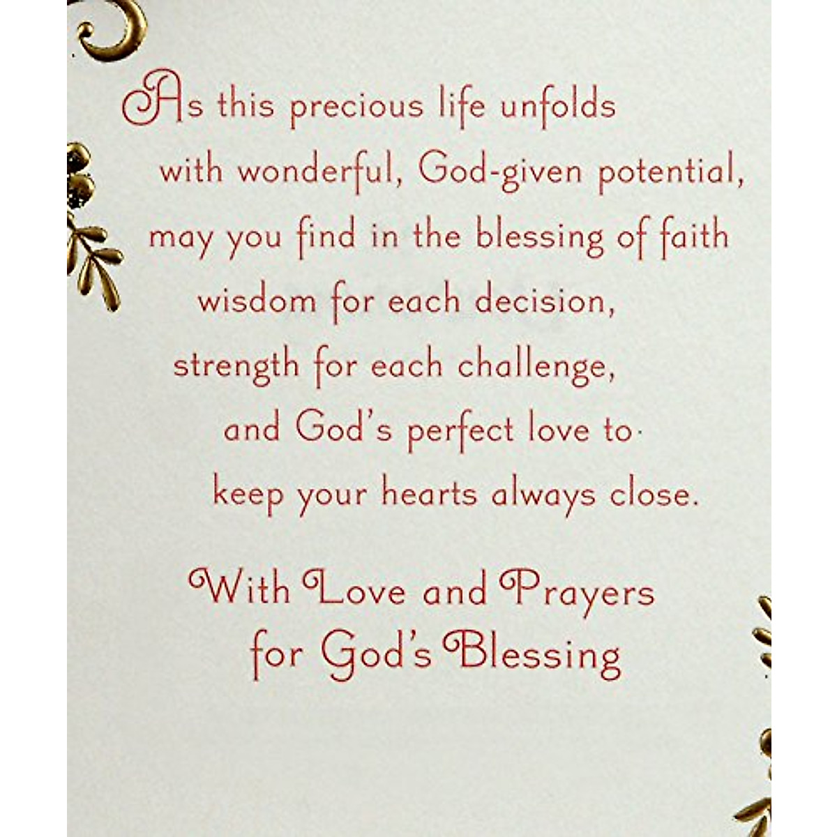 Dayspring Baptism Greeting Card for Baby Girls (Baby Feet) (0399RZA1004)