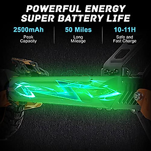 Electric Scooter with Seat, 1000W Electric Scooter for Adults Up to 35 MPH & 50 Miles Ranges, 10" Off Road Tires, Dual Disk Brake & Shock Absorption System, Handbar Case and Air Pump Included