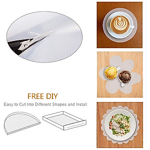 6 Pcs Shelf Mats Washable Fridge Mats Liners Waterproof Fridge Pads Mat Shelves Drawer Table Mats Refrigerator Liners for Shelves (Blue / Transparent / Pink)