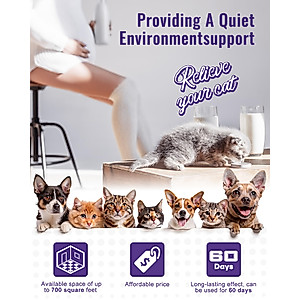 lesotc Cat Pheromones Calming Diffuser Effectively Relieve Anxiety Stress Cat Calming Diffuser Multicat Pheromones Diffuser Refill Reduce Fighting Spraying and Scratching Calm Relaxing Fits All Cats