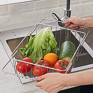 Plate Rack Draining Dish Rack Dish Drying Rack with Stainless Steel Utensil Holder Cutlery Rack, Over Sink or in Sink Dish Drainer Pan Plate Holder