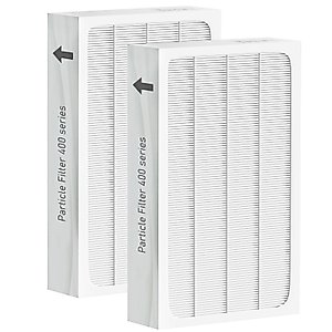 Ganteny Classic 400 Series HEPA Particle Filter Replacement Compatible with Blueair 400 Series Air Cleaner Purifier, for 400PF, 401, 401PF, 410B, 402, 403, 405, 410 450E, 455 and 455EB, 2 Pack