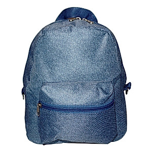 Small Mini 11 inch Fashion Backpack Purse Travel (Denim Blue)