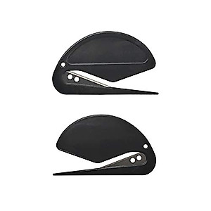 3 Pack Letter Openers Envelope Slitters, Plastic Mail Opener with Blade Paper Knife, Pure Black