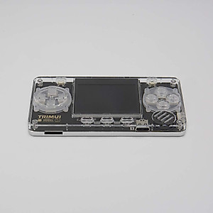 TRIMUI Handheld Game Console, Mini Game Player with 6000+ Classical Games and 2.0-Inch IPS Screen, Portable Video Game Console with Rechargeable Battery (Dark Grey Back+Black PCB)