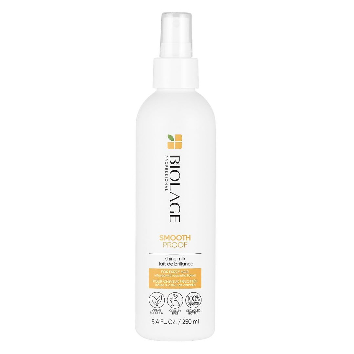 BIOLAGE Styling Smooth Shine Milk - Lightweight Mist That Smooths Hair & Controls Frizz For All Hair Types, Paraben-Free & Vegan, 8.45 Fl Oz