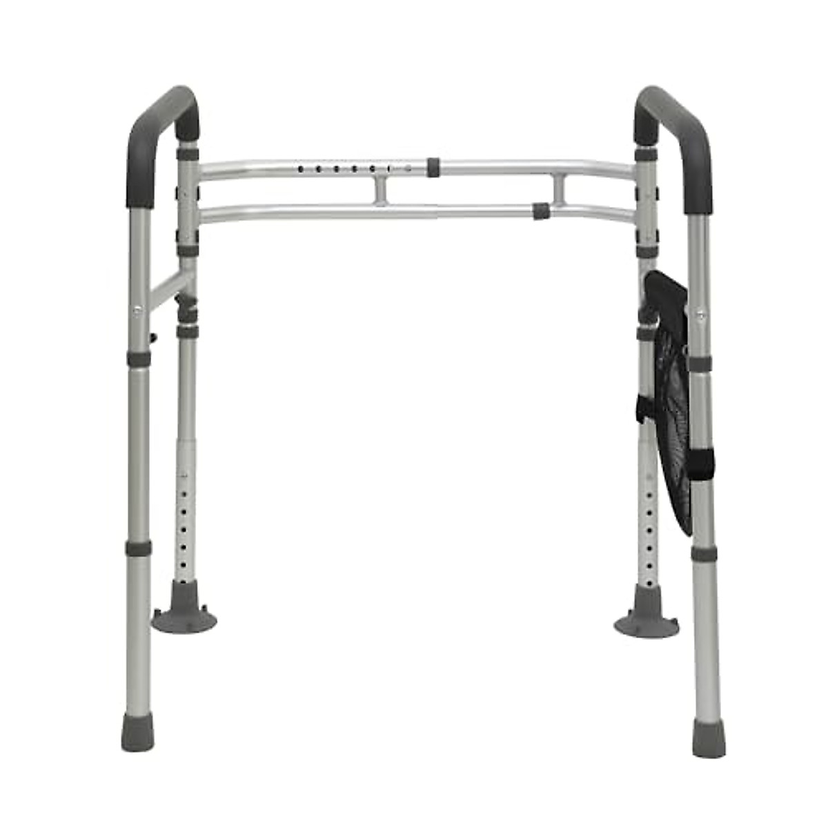 VEVOR Toilet Safety Rail, Folding Toilet Seat Frame, Adjustable Detachable Fit Most Toilets, Heavy 300lbs Capacity Duty Medical Bathroom Toilet Handrails Stand Alone for Handicap, Elderly, Disabled