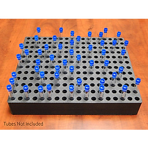 Polar Whale Test Tube Radioimmunoassay Rack Black Foam Storage Rack Organizer Stand Transport Holds 216 Tubes Fits up to 13mm Diameter