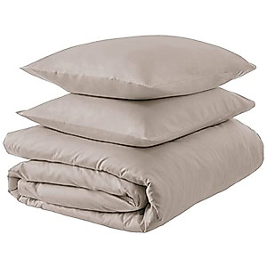 Amazon Aware 100% Organic Cotton 300 Thread Count Duvet Cover Set - Taupe, King