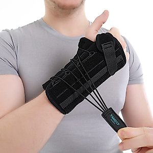 TANDCF bestlife Unisex Universal Wrist Lacer Wrist Brace for Carpal Tunnel Syndrome & De Quervain’s Syndrome,Adjustable Night Wrist Support Brace with Splints Right Hand For Women & Men,Great for Wrist Pain,Sprain,Sports Injuries,Joint Instability,Arthrit