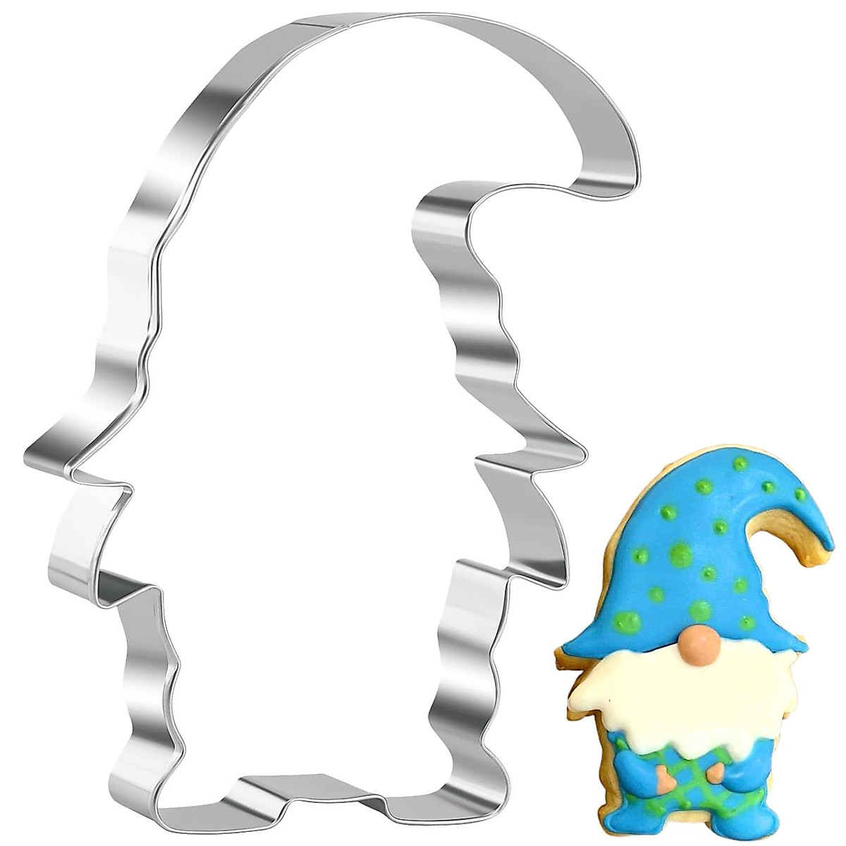 KAISHANE Gnome Cookie Cutter Shapes for Baking Stainless Steel Christmas Biscuit/Pastry Cutters for Xmas/Holiday
