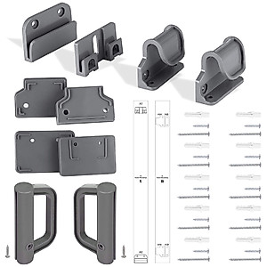 Babepai Hardware Replacement Parts Kit for Retractable Baby Gate, Full Set Wall Mounting Accessories Brackets Anchors Screws Wall Spacers Latches Repair Parts for Retractable Gate Asin B07TFS3V3Z