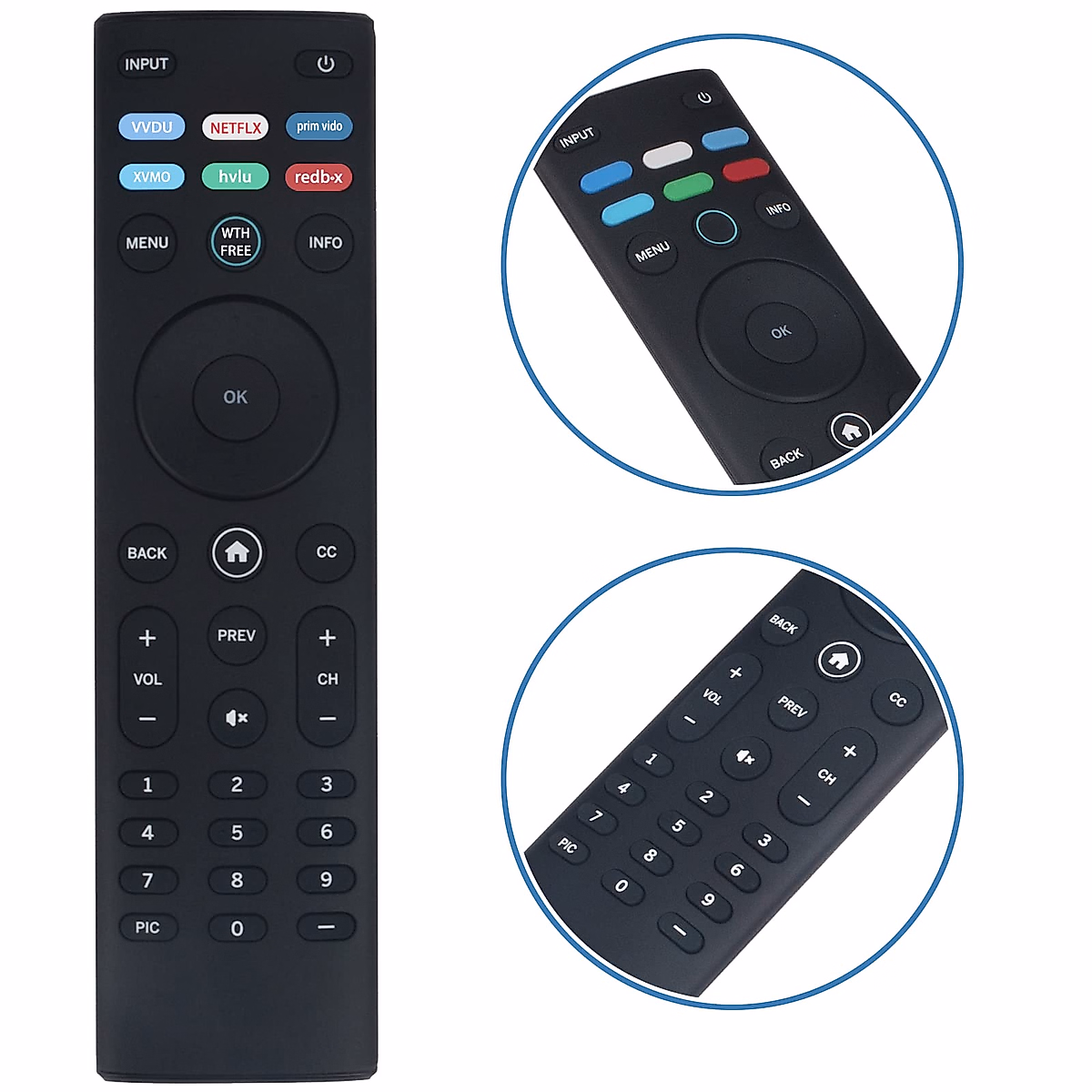 New XRT140 Replacement Remote Control fit for Vizio D-Series LED Smart TV D24f4-J01 D24F-J09 D24h-G9 D24H-J09 D32f4-J01 D32F-J04 D32h-G9 D32H-J09 D40F-J09 D43F-J04 FV435-H1 V605-G3